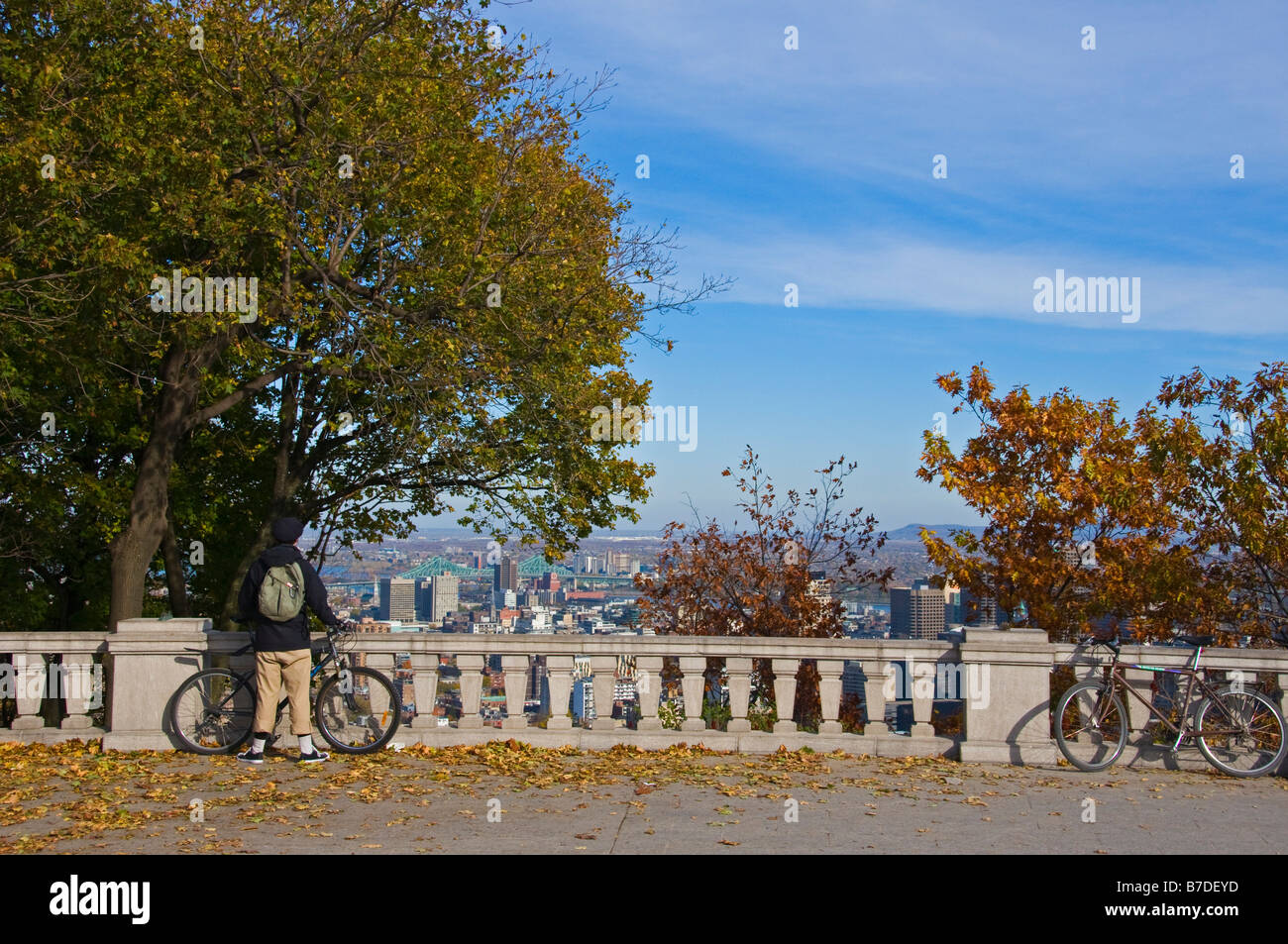 Viewpoint at the Observatory of the Chalet du Mont Royal Montreal ...
