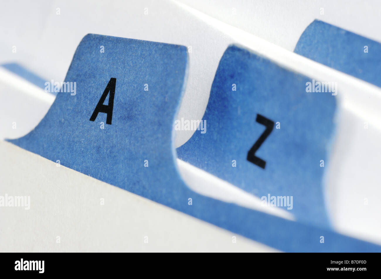 file cards A-Z Stock Photo - Alamy