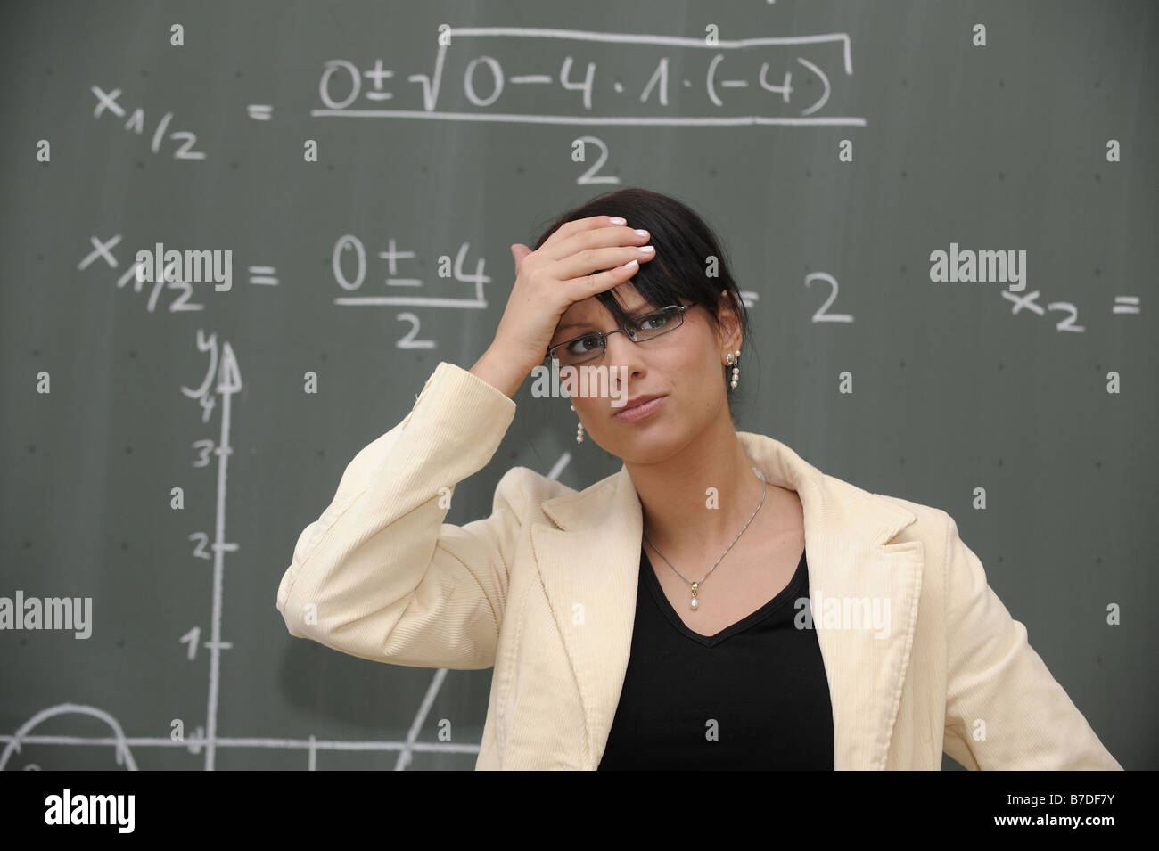 Teacher having headache in class hi-res stock photography and images ...