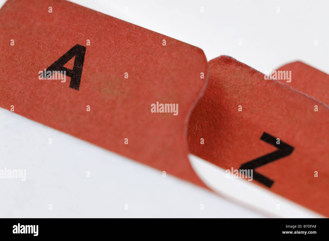 file cards A-Z Stock Photo - Alamy