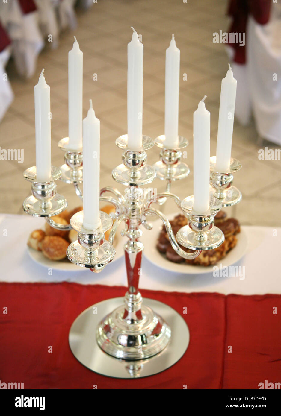 candle in the table Stock Photo - Alamy