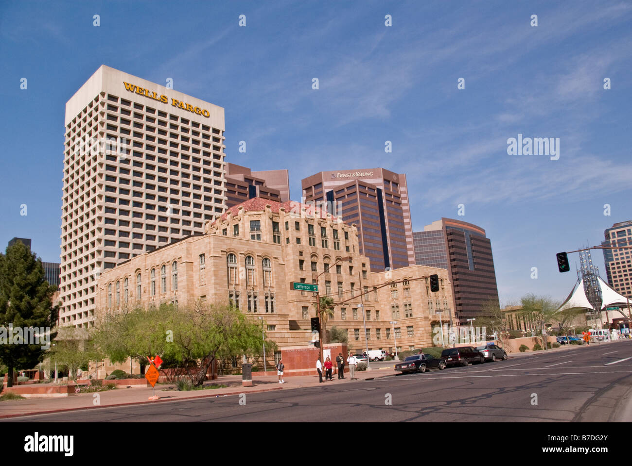 USA, Arizona, Phoenix, Office buildings on Jefferson St Stock Photo - Alamy