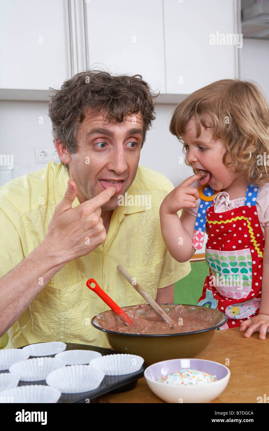 Child copying parent hi-res stock photography and images - Alamy