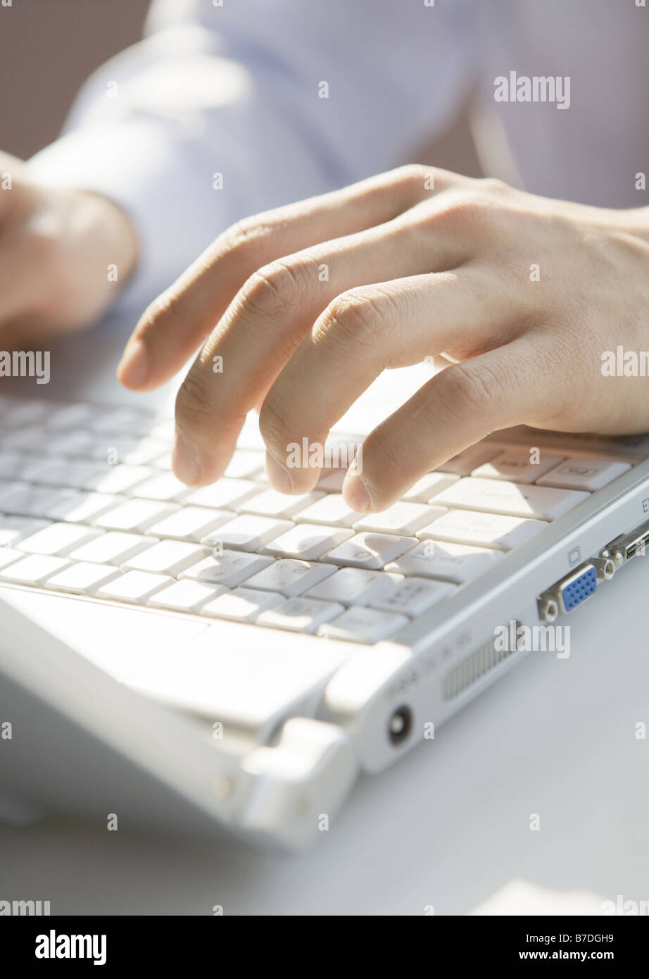 Typing on keyboard Stock Photo - Alamy