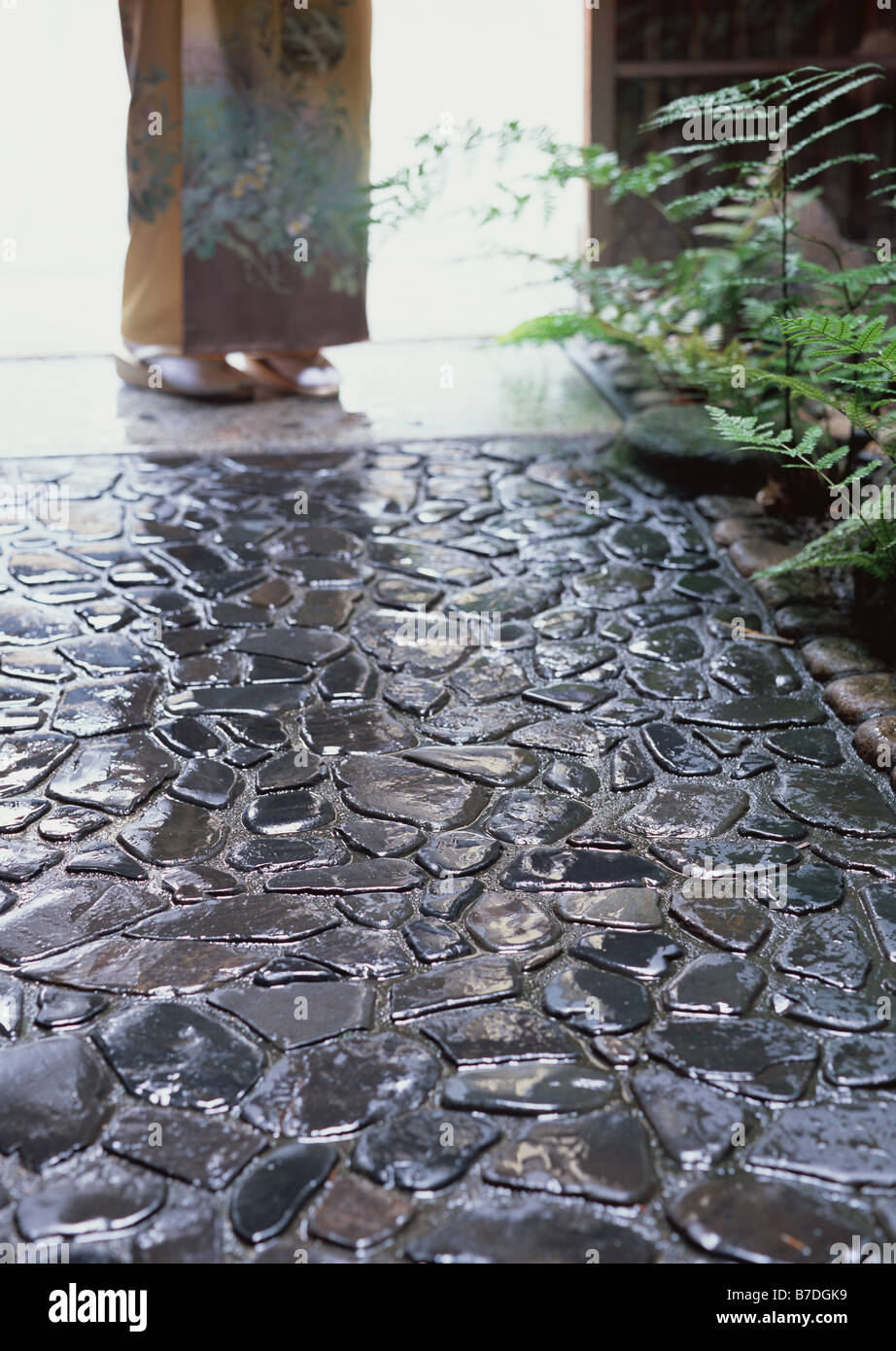 Traditional Japanese style front door Stock Photo - Alamy