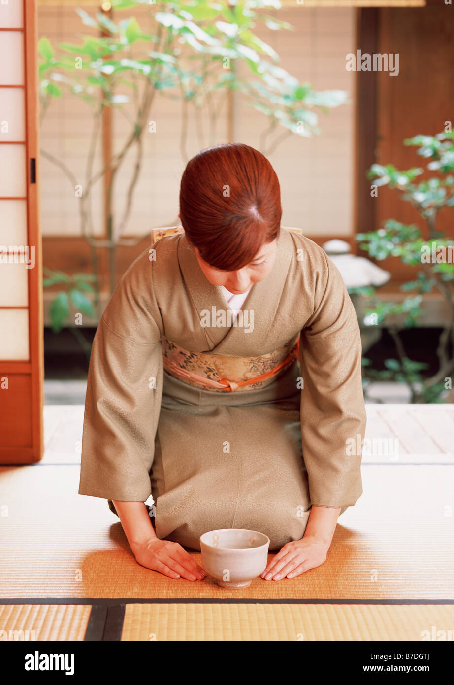 Japanese tea room greeting hi-res stock photography and images - Alamy