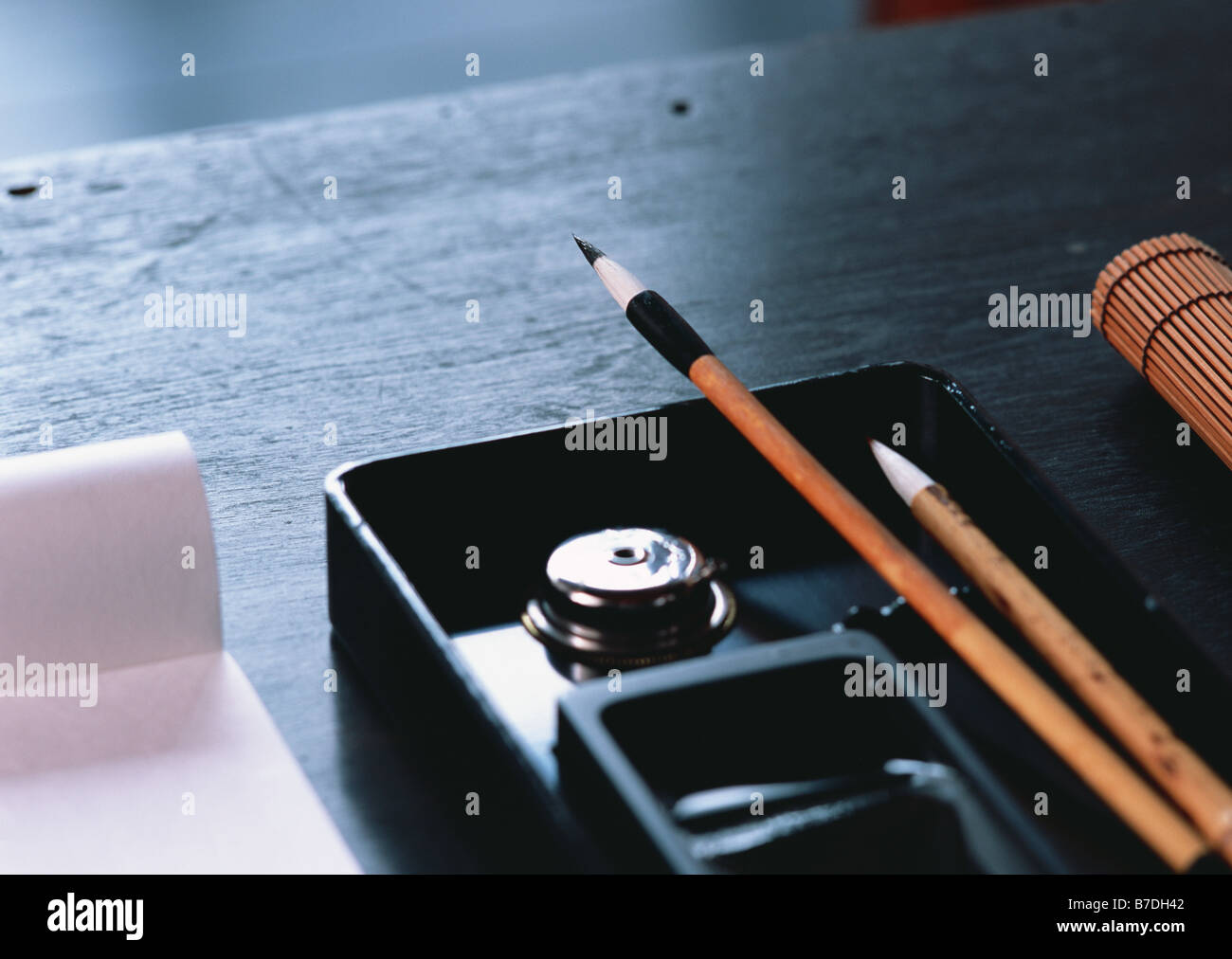 Traditional Japanese writing set Stock Photo - Alamy
