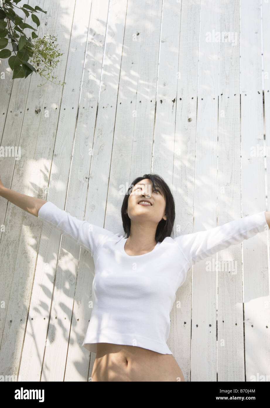 A woman stretching out Stock Photo - Alamy