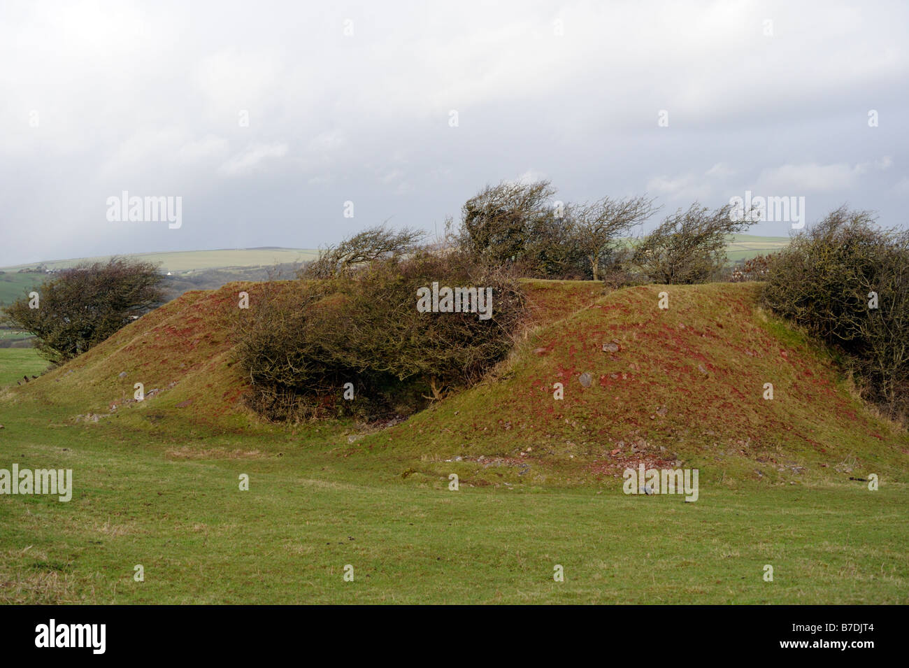 Iron ore spoil heaps. Lindal-in-Furness, Cumbria, England, United ...