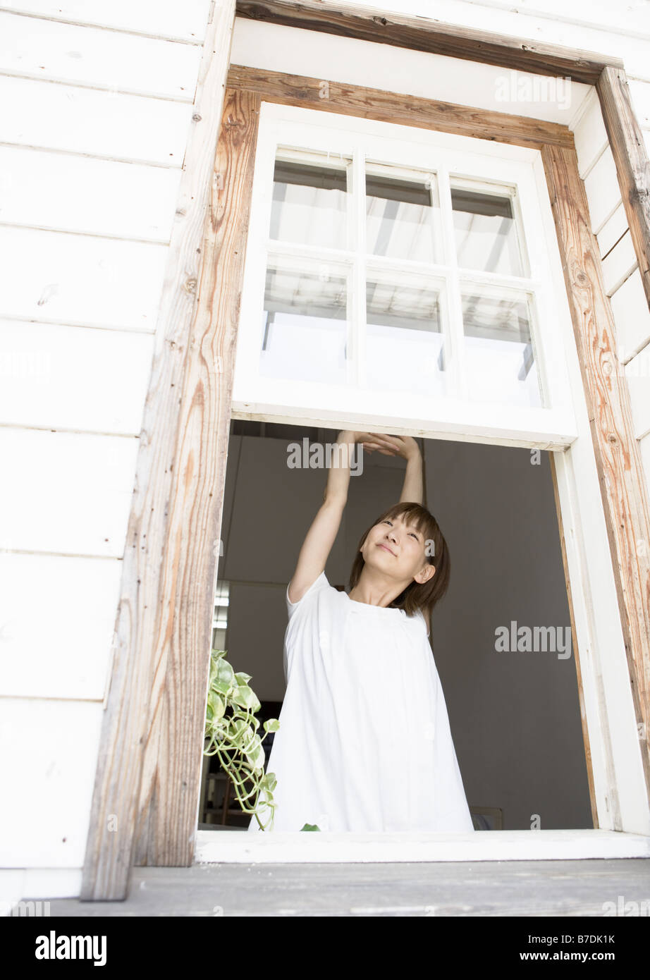 A woman stretching out Stock Photo - Alamy