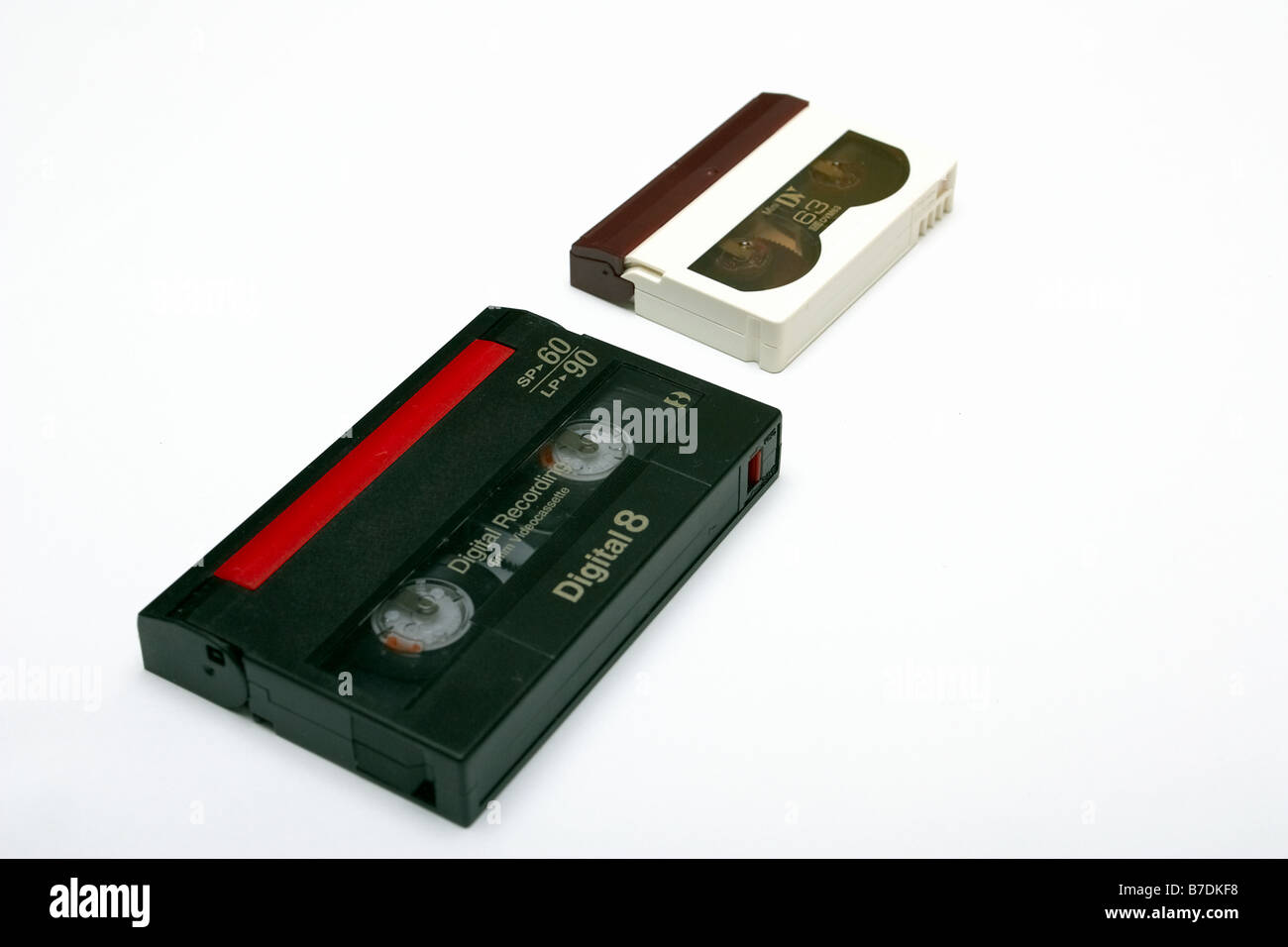 Two generations of digital video tapes Stock Photo - Alamy