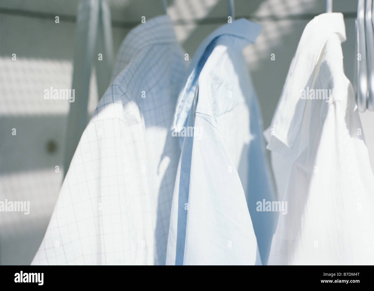 Shirts on hangers Stock Photo - Alamy