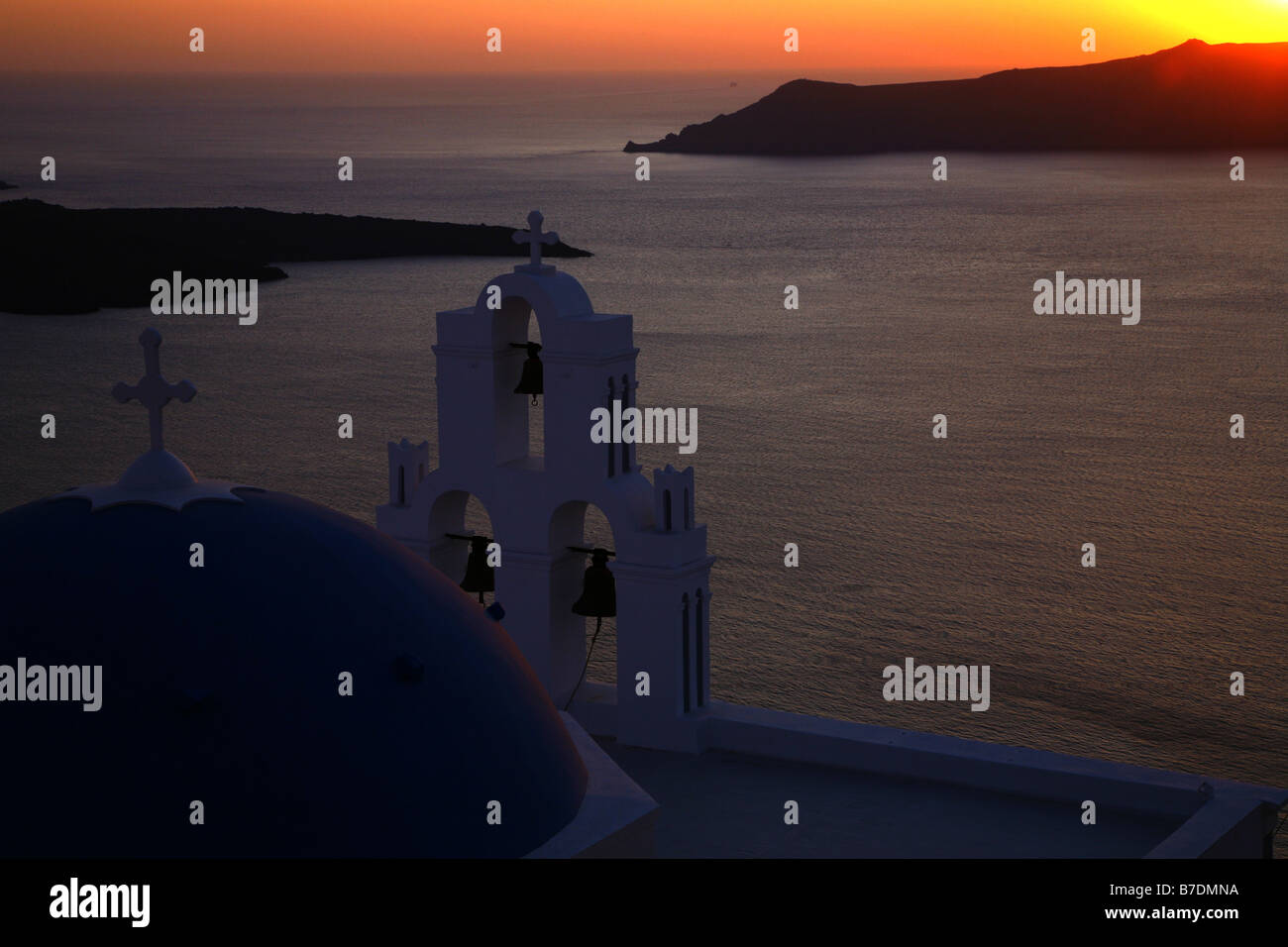 Greek church sunset hi-res stock photography and images - Alamy