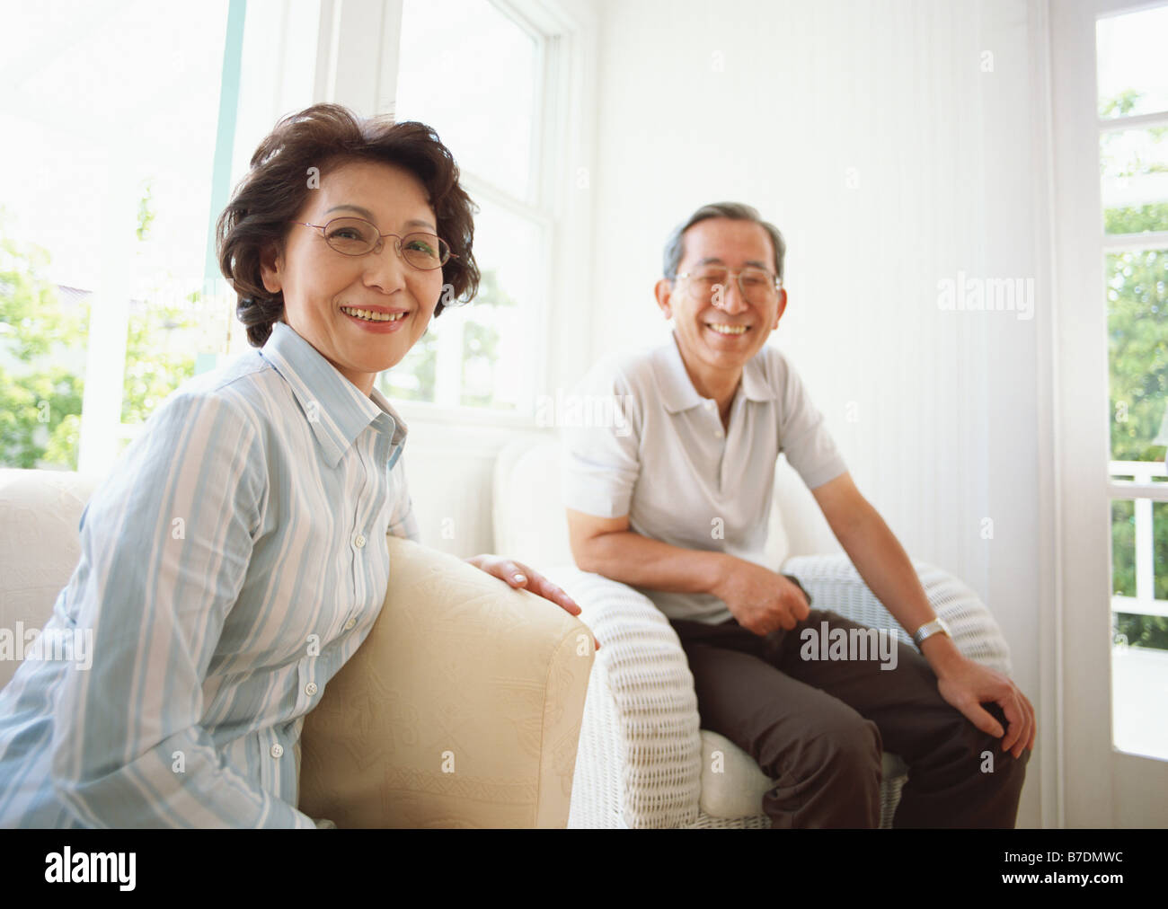 Smiling grand parents Stock Photo - Alamy