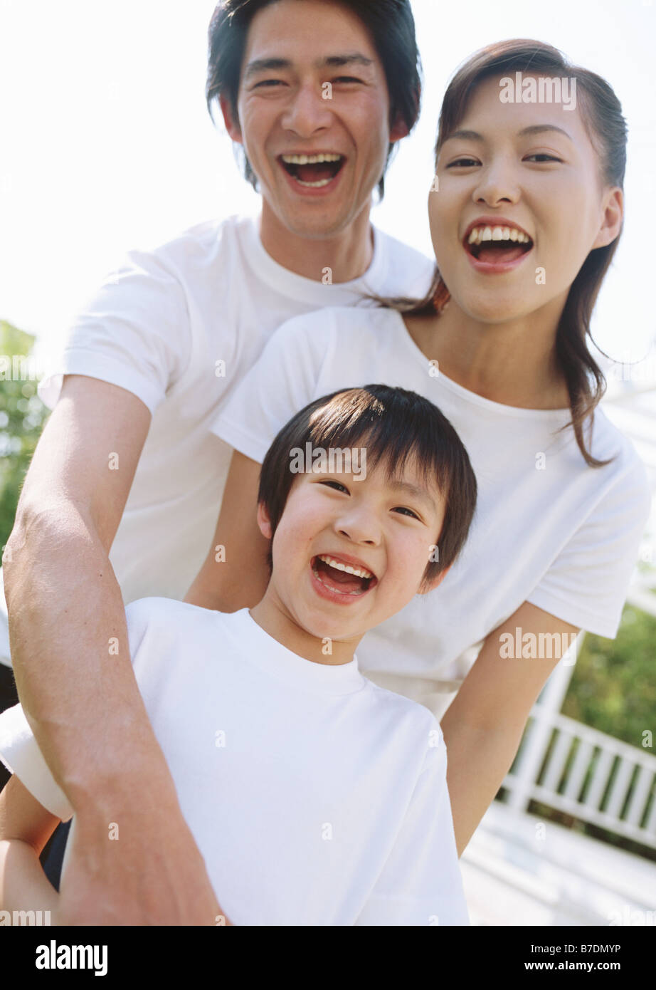 Family with smile Stock Photo - Alamy