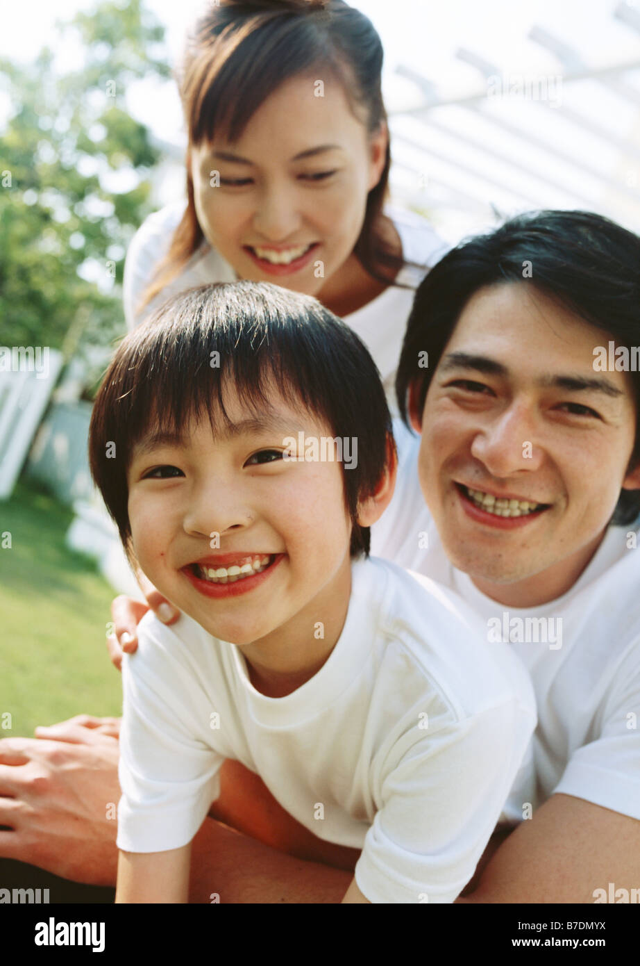 Family with smile Stock Photo - Alamy