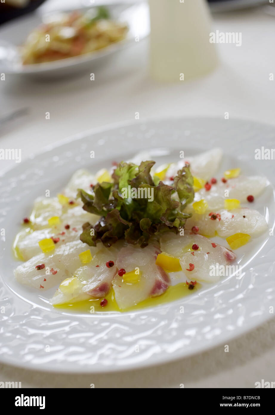 Carpaccio of Red snapper Stock Photo - Alamy