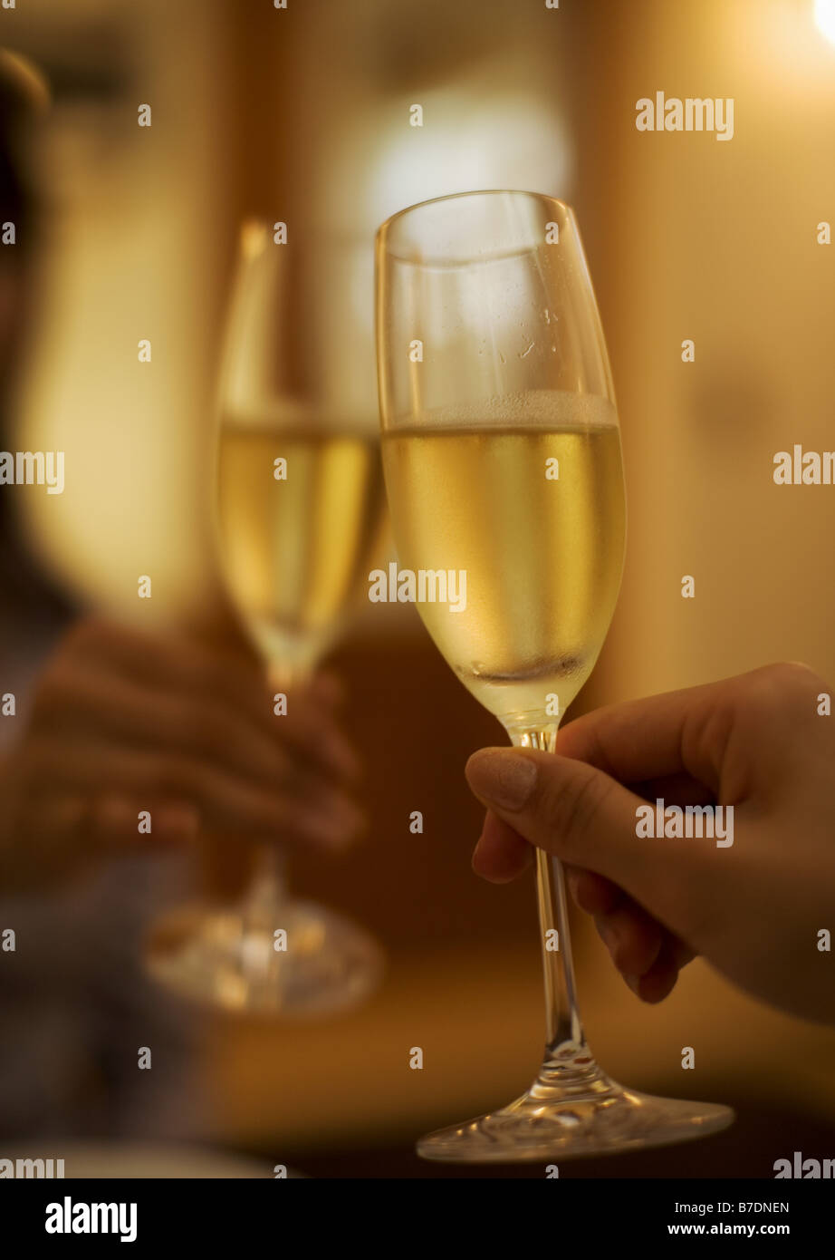 Toasting with champagne Stock Photo - Alamy