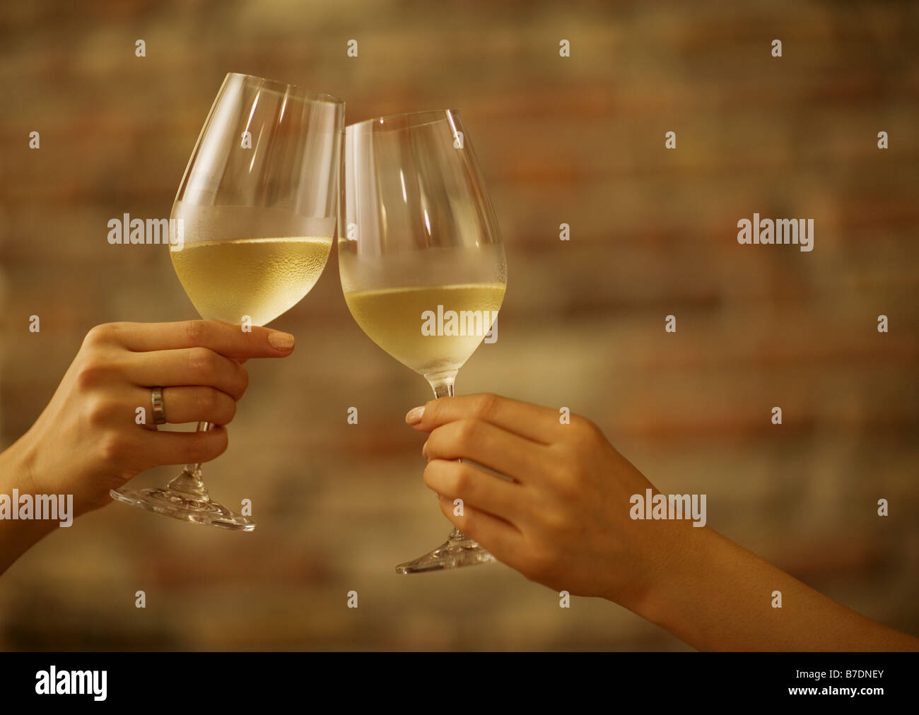 White wine toast Stock Photo - Alamy