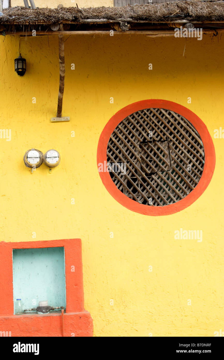 Building front showing bright colour, Tulum, Mexico Stock Photo - Alamy