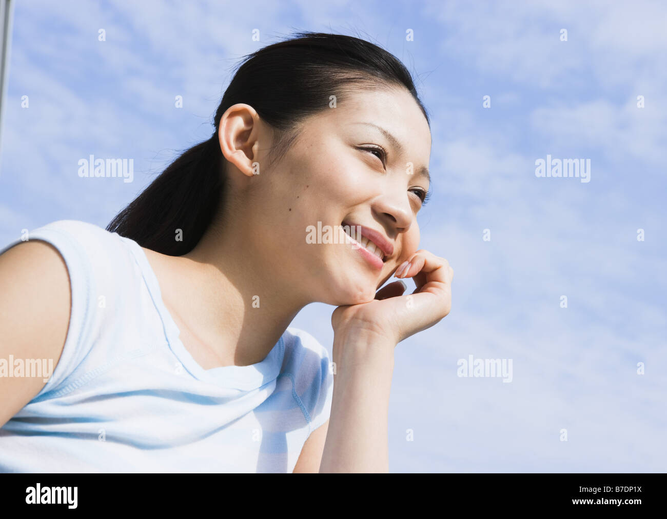 Woman looking far Stock Photo - Alamy