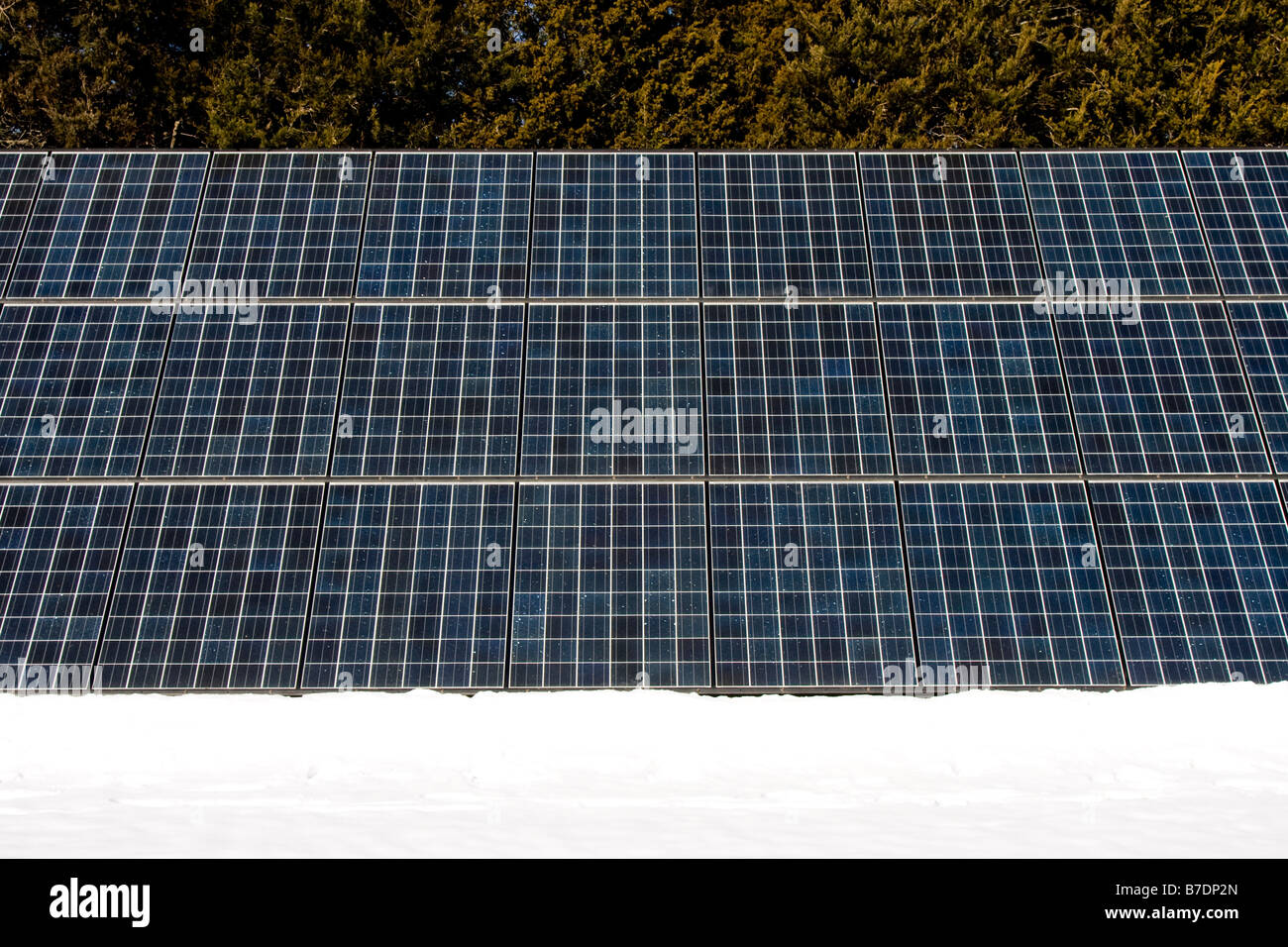 Series of Photovoltaic Solar Panels for Electricity Production Stock ...