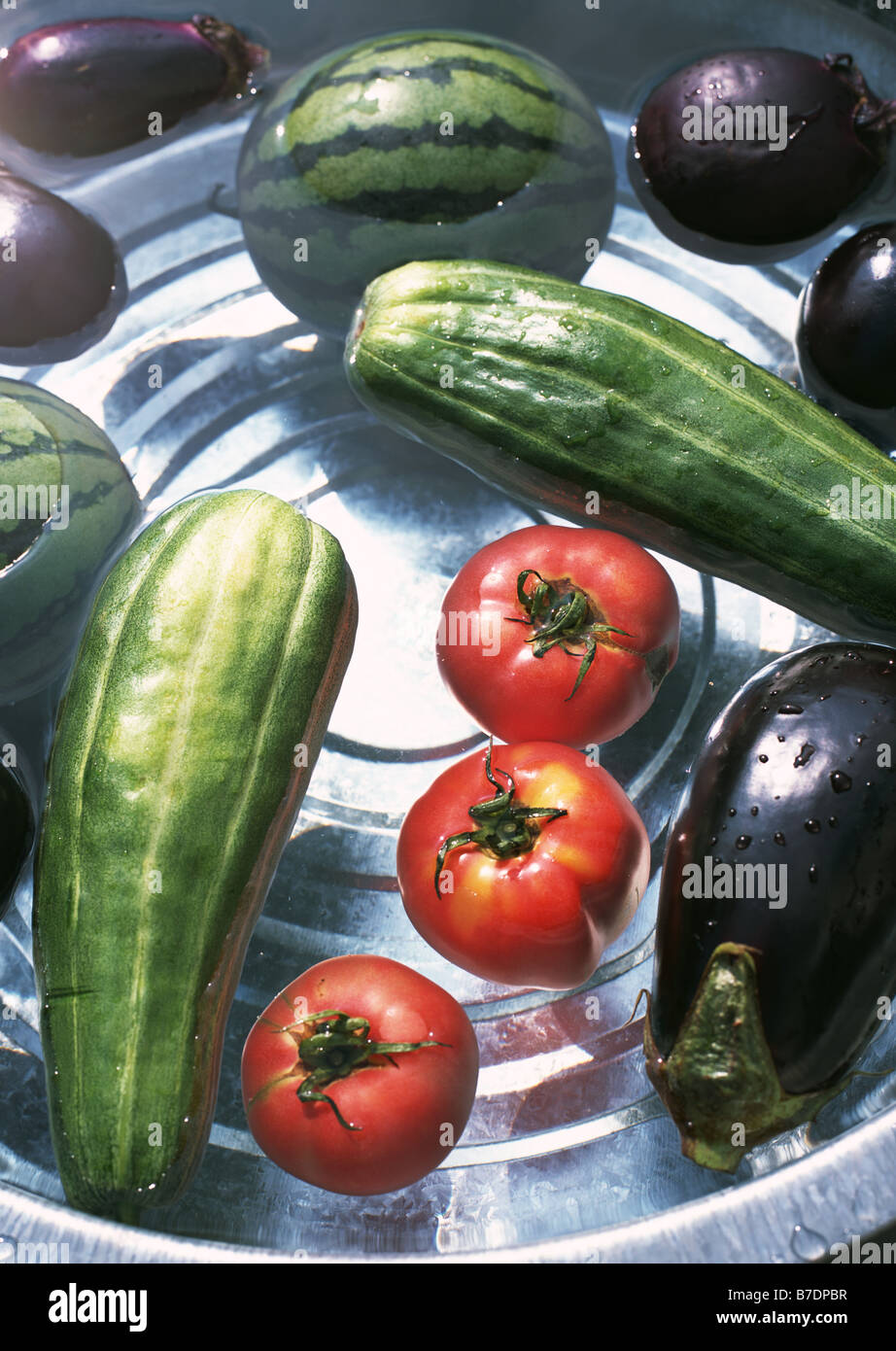 Summer Vegetables in water Stock Photo - Alamy