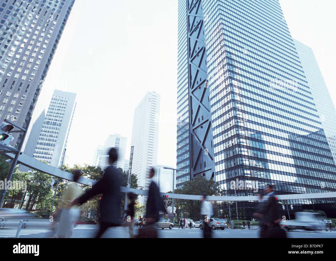 Office towers and business people Stock Photo - Alamy