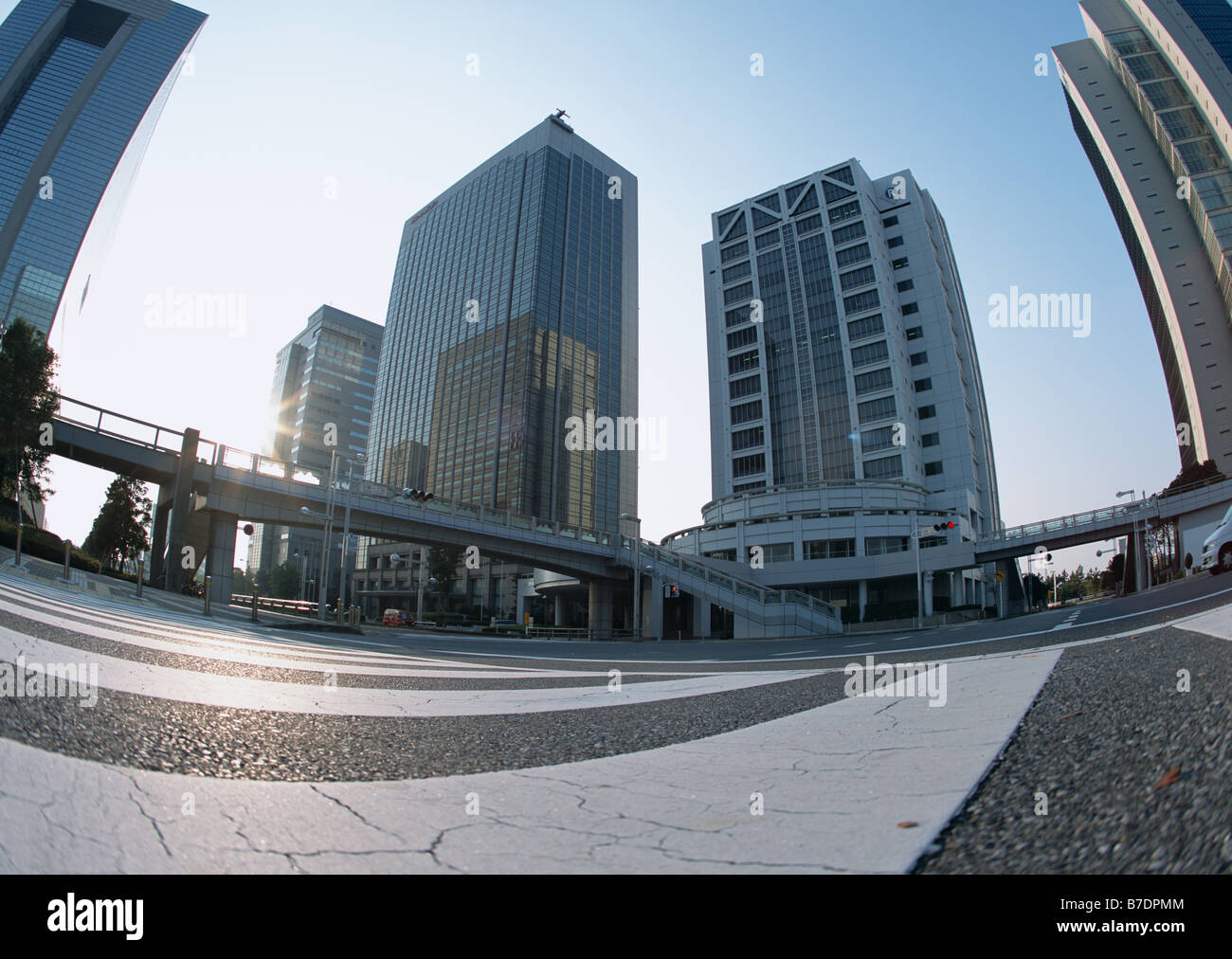 Buildings from pedestrian crosswalk Stock Photo - Alamy