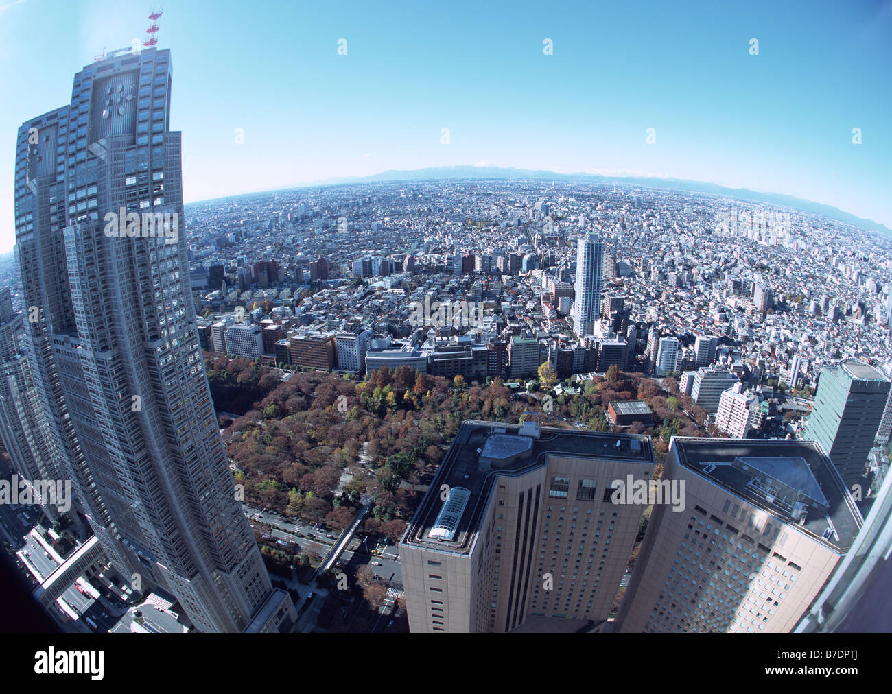 Downtown overview of city buildings Stock Photo - Alamy