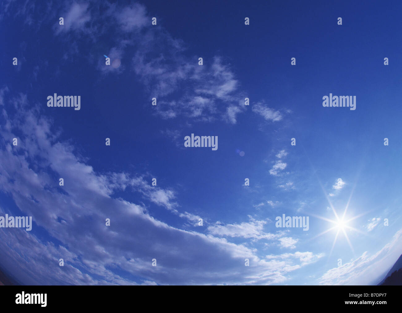 Blue sky and Sunshine Stock Photo - Alamy