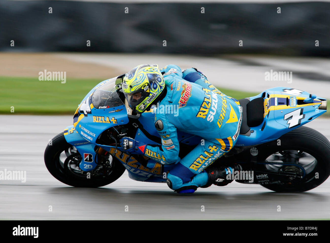 Chris Vermuluen during a wet practice session Stock Photo - Alamy
