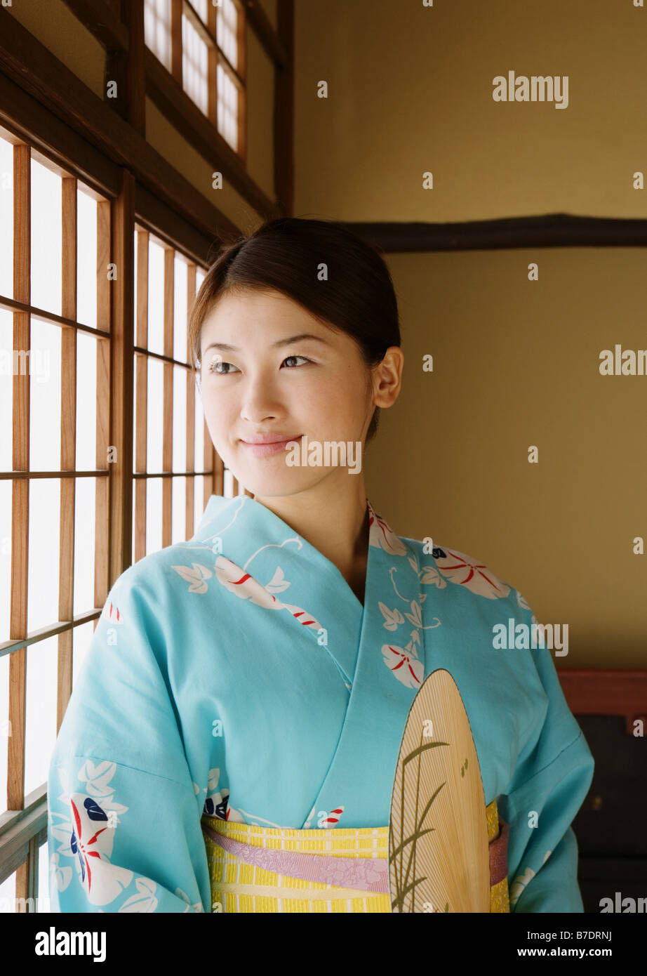 Woman wearing Yukata Stock Photo - Alamy