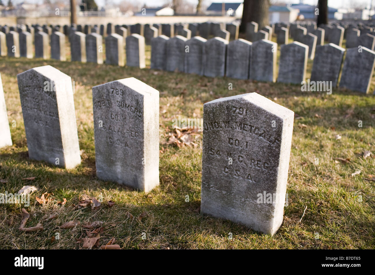 Confederate Soldier graves from the American Civil War Stock Photo - Alamy