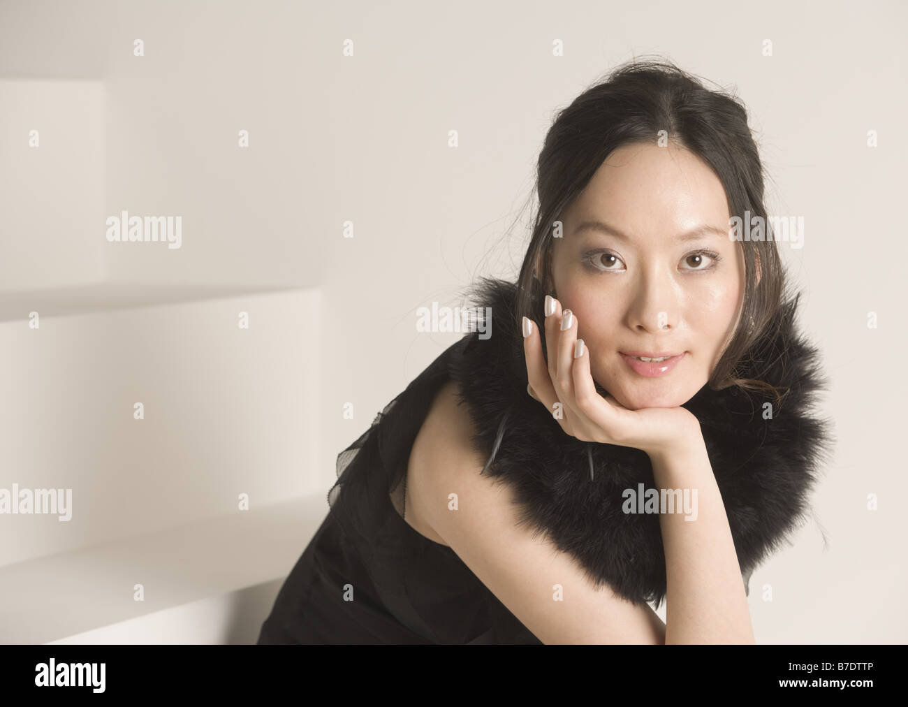 Resting chin on stairs hi-res stock photography and images - Alamy