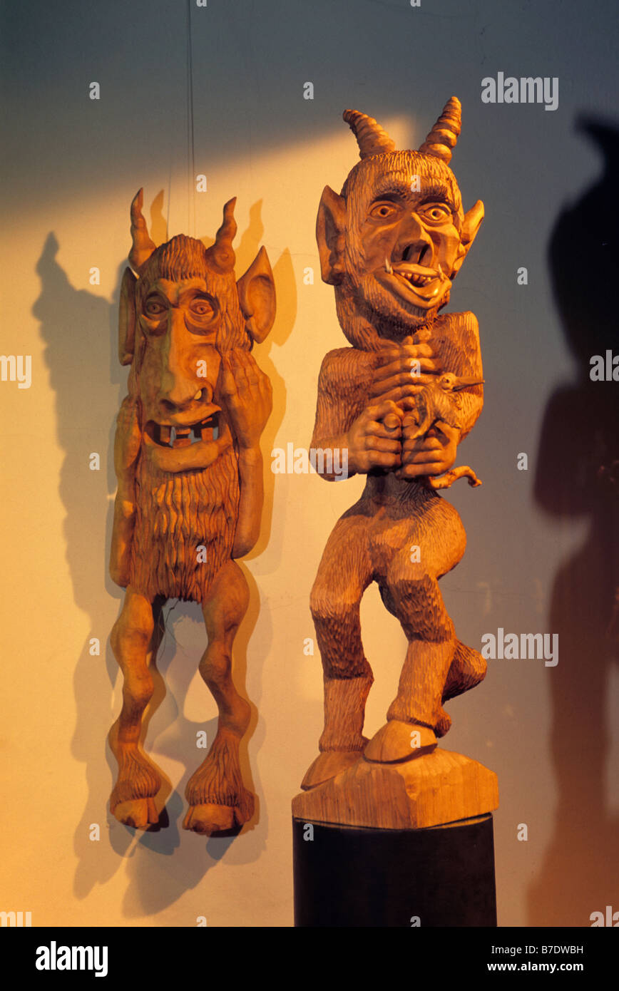 Sculptures by Gediminas Jurenas at Devils Museum in Kaunas Lithuania ...