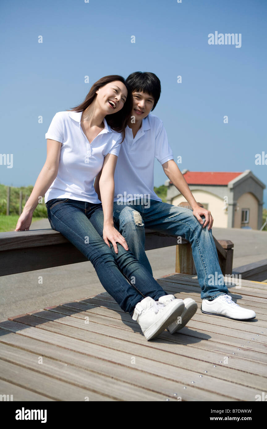 Sitting on the brench hi-res stock photography and images - Alamy