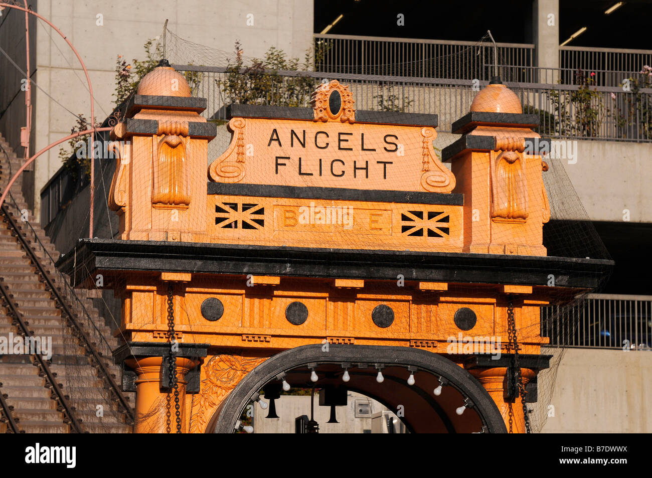 Angels flight railway station Los Angeles California Stock Photo - Alamy