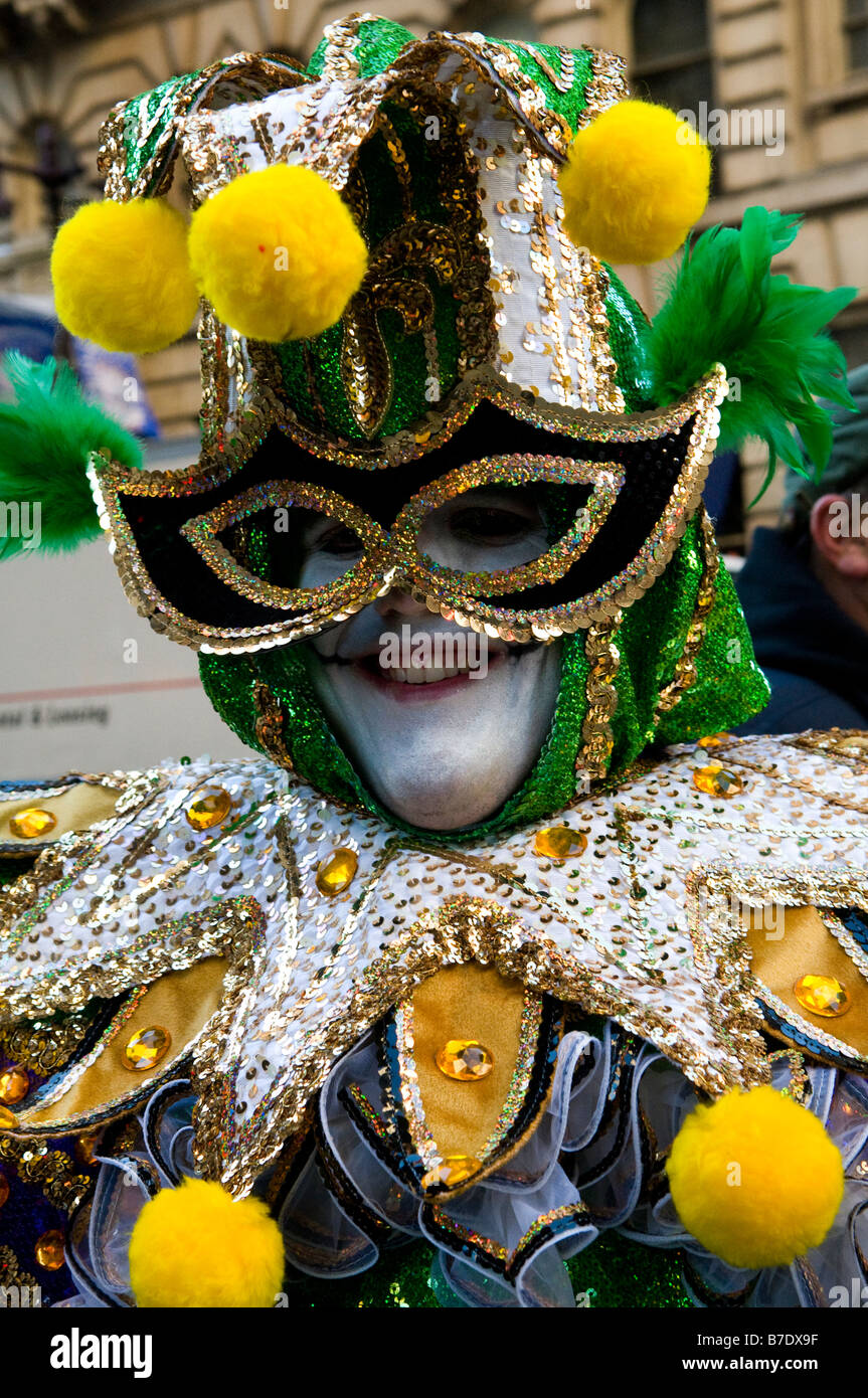 Colourful costumes at the Mummers parade in Philadelphia on New year's ...
