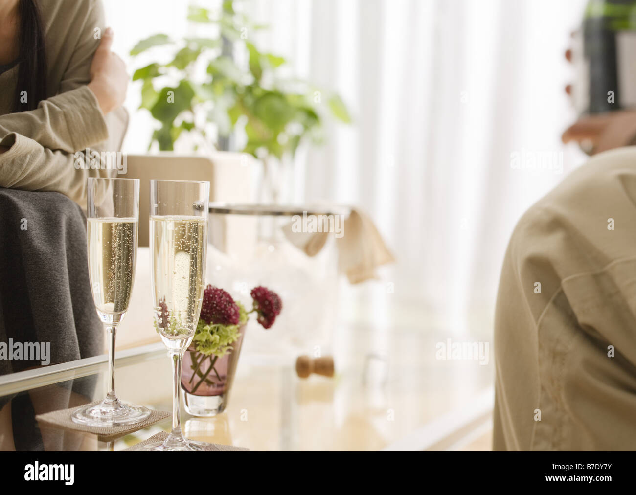 Couple drinking champagne Stock Photo - Alamy