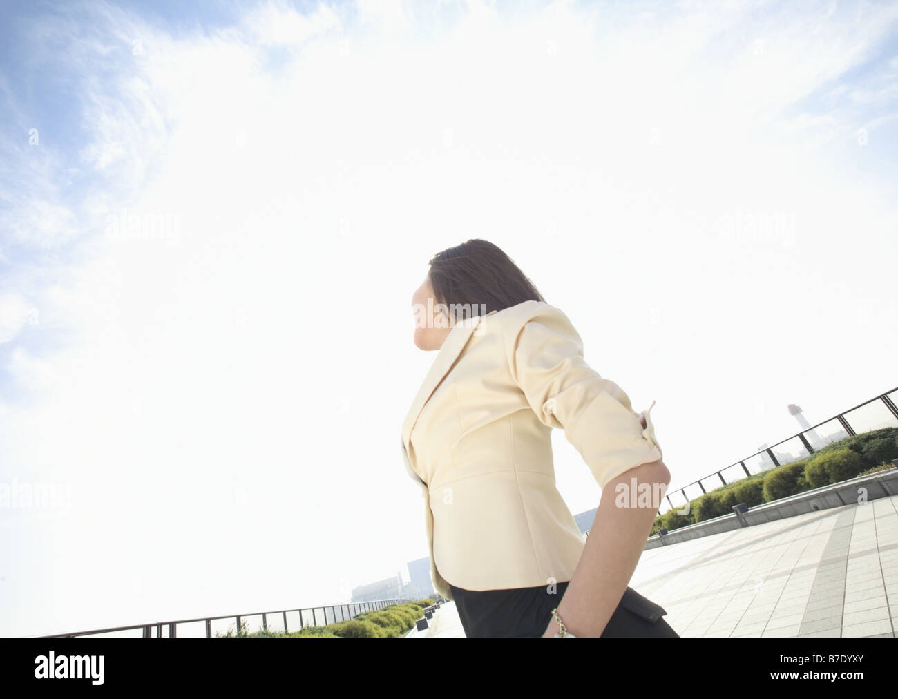 Woman turning around outside hi-res stock photography and images - Alamy