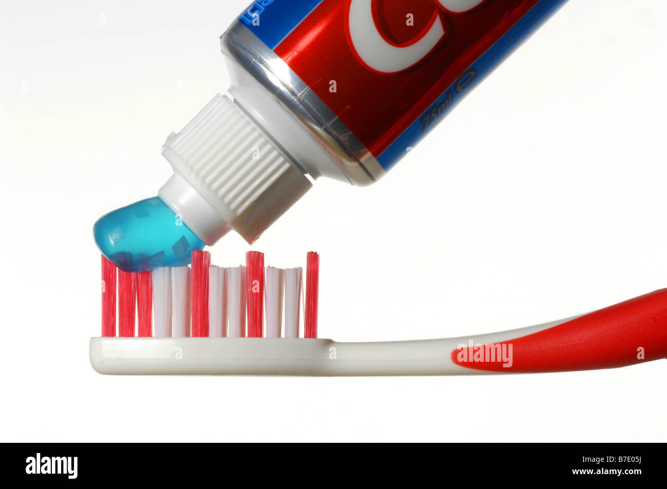 toothbrush with tooth paste Stock Photo - Alamy