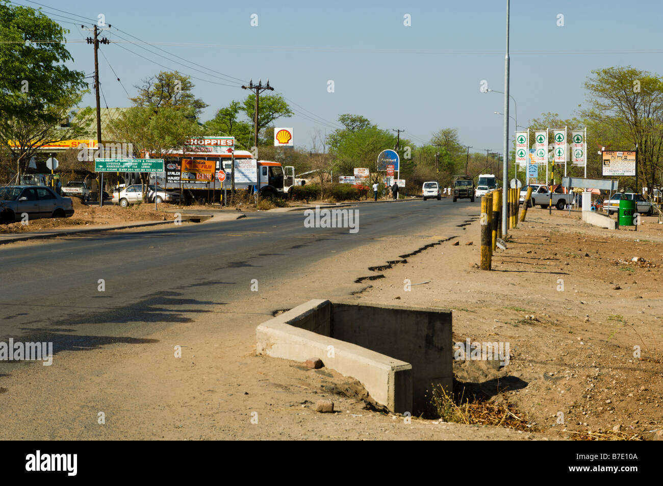 Main street of Kasane in Botswana Stock Photo - Alamy