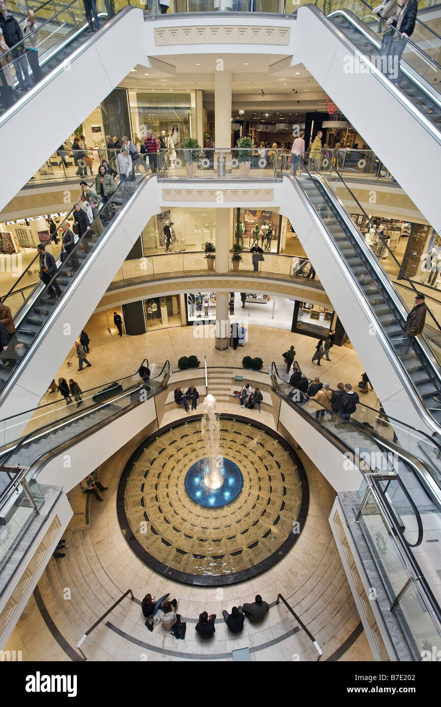 interior view of the shopping centre Limbecker Square in the city ...