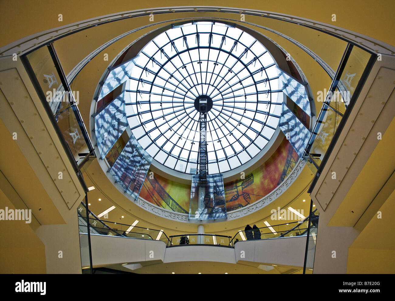 interior view of the shopping centre Limbecker Square in the city ...