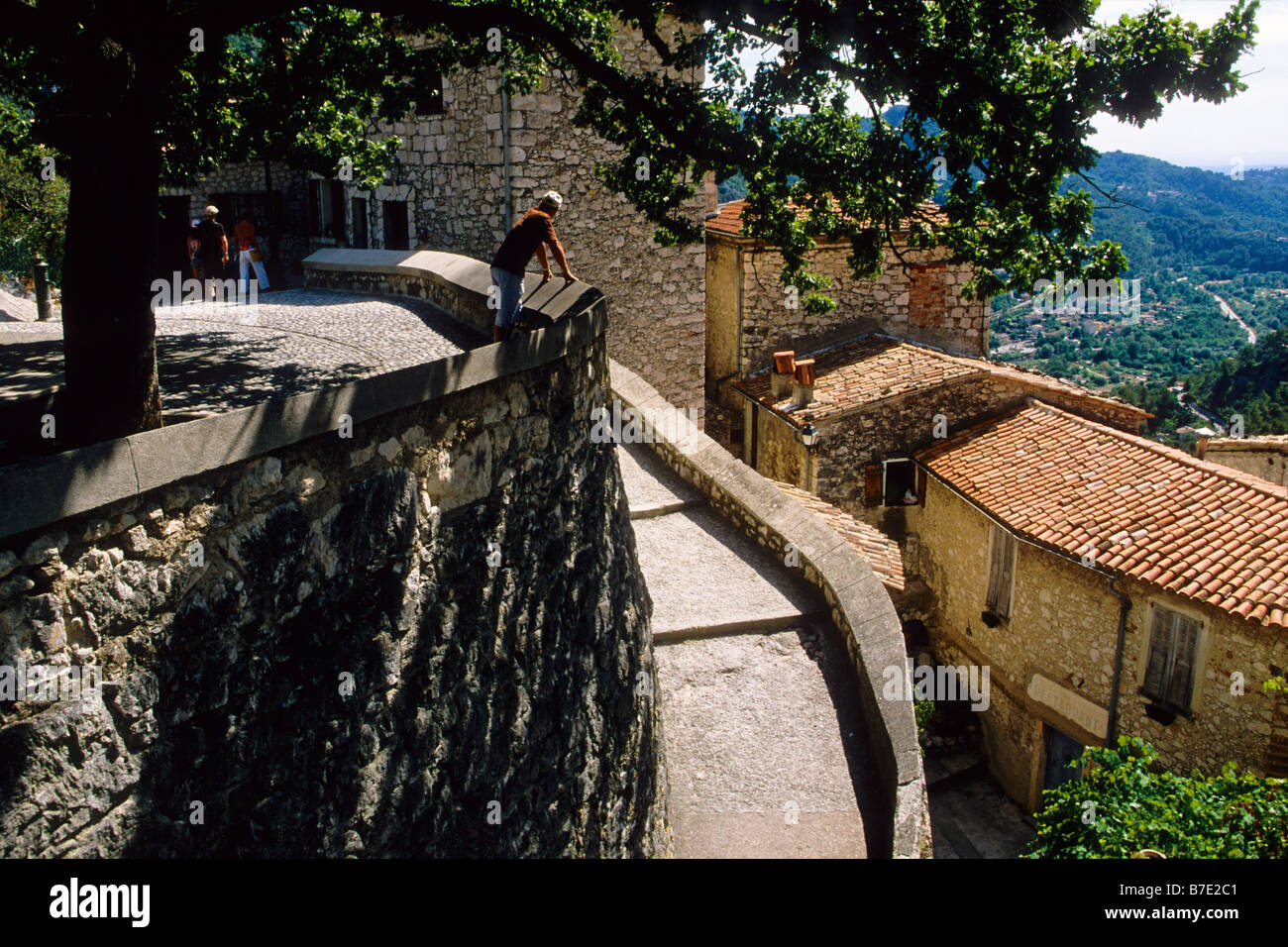 Tourist visiting the medieval village of Peillon Stock Photo - Alamy