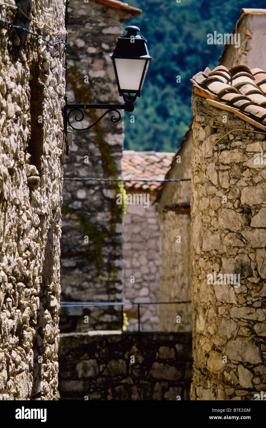 Medieval housing into the village of Peillon Stock Photo - Alamy