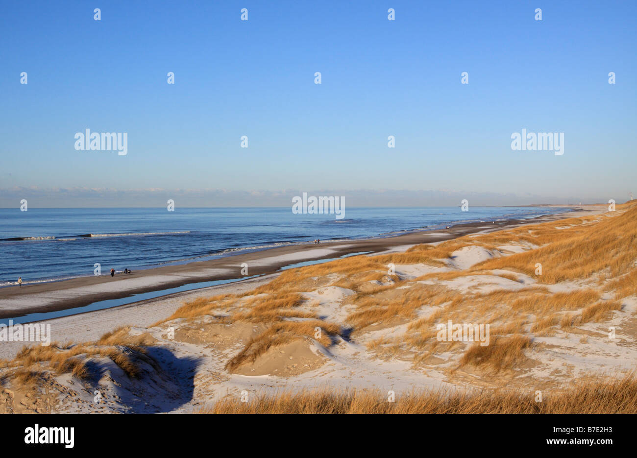 Dunes and beach at Ringkobing, Hvide Sande, Denmark Stock Photo - Alamy