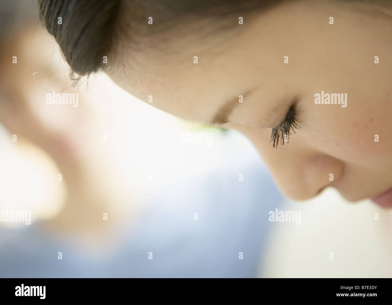 Side face of woman Stock Photo - Alamy