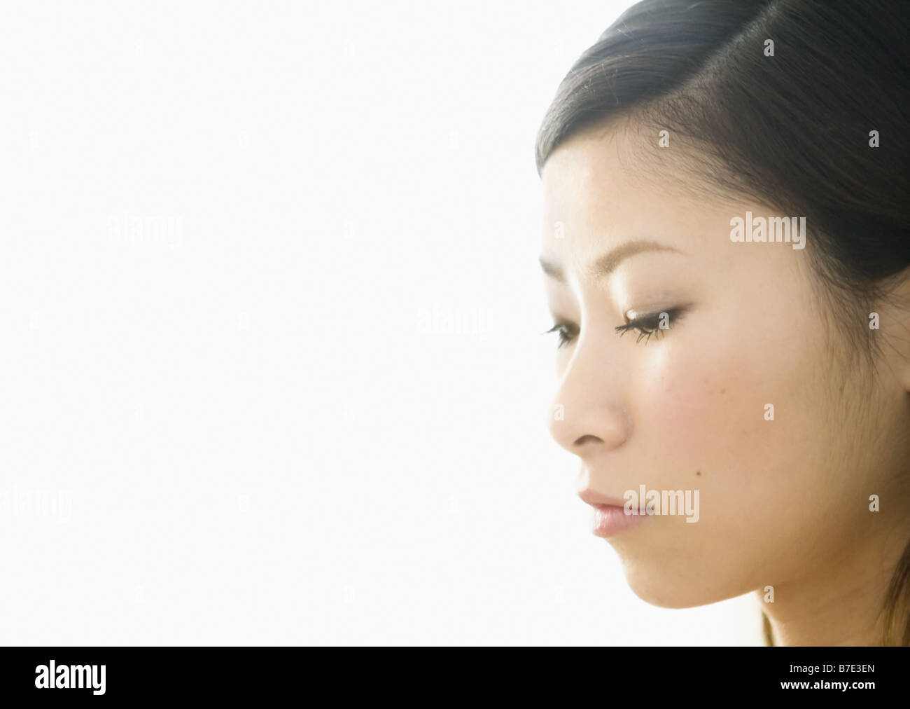 Side face of woman Stock Photo - Alamy